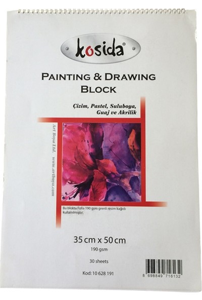 Ponart - Kosida Painting & Drawing Block 35X50 Resim Defteri 190 Gr. 30 Yaprak