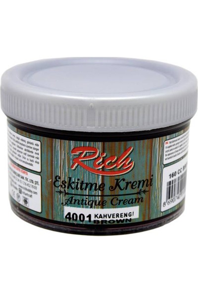 Rich Eskitme Kremi 160 Cc. 4001 Kahverengi Rich Eskitme Kremi 160 Cc. 4001 Kahverengi