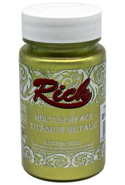 Rich Multi Surface Titanium Metalik Boya 90 Cc. N:2518 Beyaz Altın Rich Multi Surface Titanium Metalik Boya 90 Cc. N:2518 Beyaz Altın