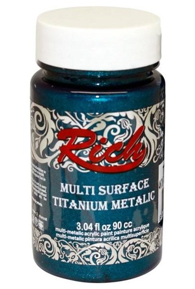 Rich Multi Surface Titanium Metalik Boya 90 Cc. N:2570 Antik Turkuaz Rich Multi Surface Titanium Metalik Boya 90 Cc. N:2570 Antik Turkuaz