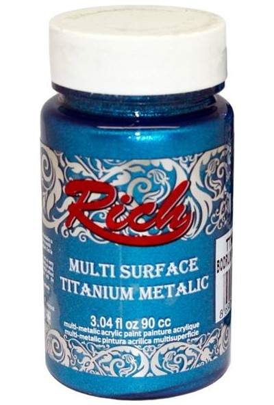 Rich Multi Surface Titanium Metalik Boya 90 Cc. N:2566 Bodrum Mavi Rich Multi Surface Titanium Metalik Boya 90 Cc. N:2566 Bodrum Mavi