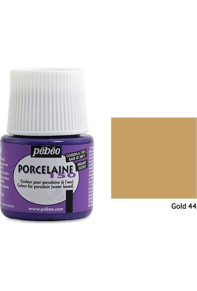 Pebeo Porcelaine 150 Porselen Boyası 45Ml - Gold 44 Pebeo Porcelaine 150 Porselen Boyası 45Ml - Gold 44