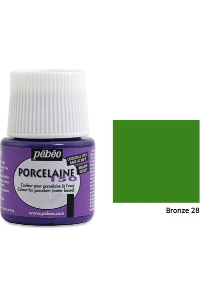 Pebeo Porcelaine 150 Porselen Boyası 45Ml - Bronze Green 28 Pebeo Porcelaine 150 Porselen Boyası 45Ml - Bronze Green 28