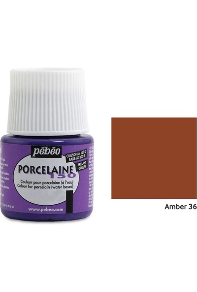 Pebeo Porcelaine 150 Porselen Boyası 45Ml - Amber 36 Pebeo Porcelaine 150 Porselen Boyası 45Ml - Amber 36