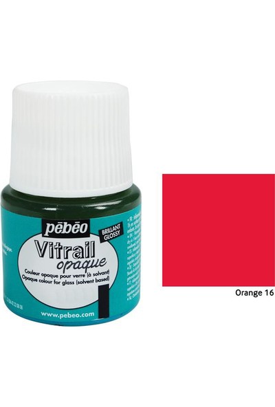 Pebeo Vitrail Cam Boyası 45Ml - 16 Orange Pebeo Vitrail Cam Boyası 45Ml - 16 Orange
