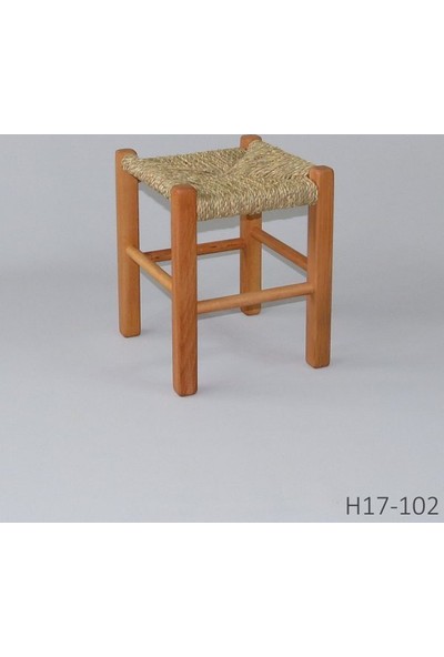 Hasır Örgülü Ahşap Tabure Natürel 35cm (28cmx28cm) Hasır Örgülü Ahşap Tabure Natürel 35cm (28cmx28cm)
