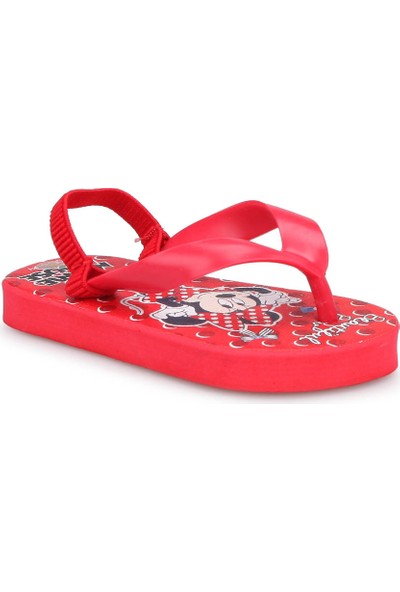 Mickey Mouse 90560T Kırmızı Kız Çocuk Terlik