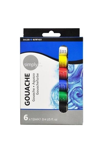 Daler Rowney Simply Guaj Boya Seti 6X12Ml Daler Rowney Simply Guaj Boya Seti 6X12Ml