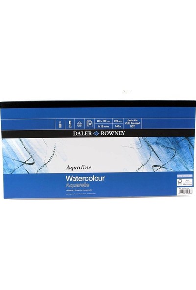Daler Rowney Aquafine Sulu Boya Blok 300Gr. - 20X40Cm Daler Rowney Aquafine Sulu Boya Blok 300Gr. - 20X40Cm