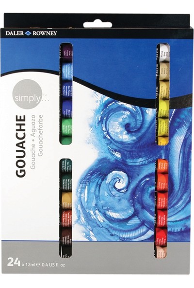 Daler Rowney Simply Guaj Boya Seti 24X12Ml Daler Rowney Simply Guaj Boya Seti 24X12Ml