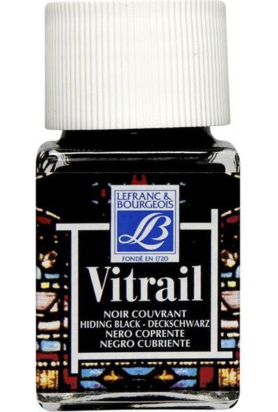 Lefranc & Bourgeois Vitray Cam Boyası 50Ml - 267 Covering Black Lefranc & Bourgeois Vitray Cam Boyası 50Ml - 267 Covering Black