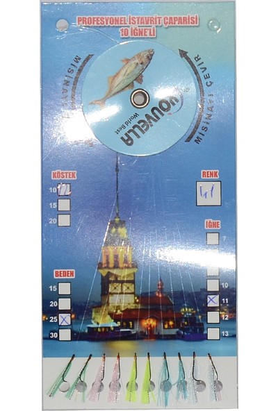 Youvella Çapari İstavrit Kolay Açılır 10 İğne Renk 41 Youvella Çapari İstavrit Kolay Açılır 10 İğne Renk 41
