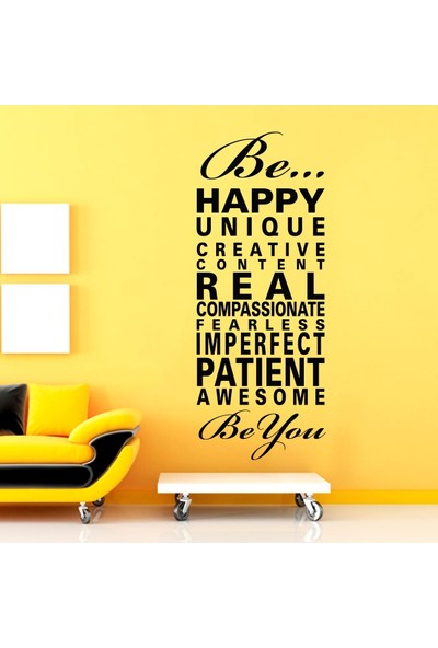 Be Happy Duvar Sticker