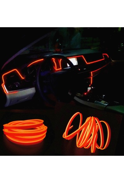 ModaCar Turuncu Araç İçine Neon Kablo 2 Metre 378817 ModaCar Turuncu Araç İçine Neon Kablo 2 Metre 378817