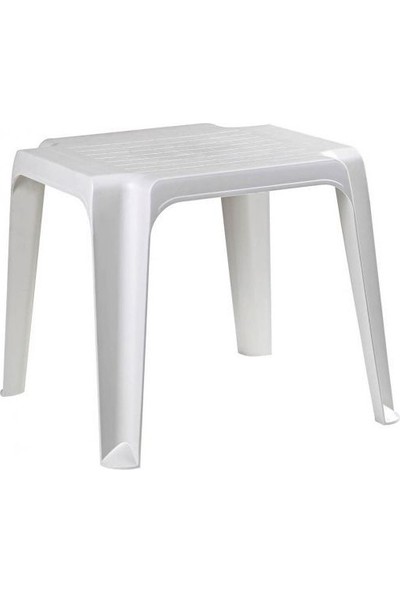 Sevimliev Beyaz Plastik Şezlong Sehpası 43 cm