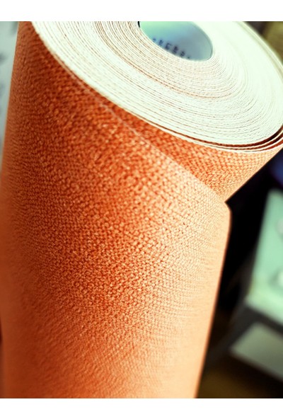 Hasır Desenli Turuncu Duvar Kağıdı