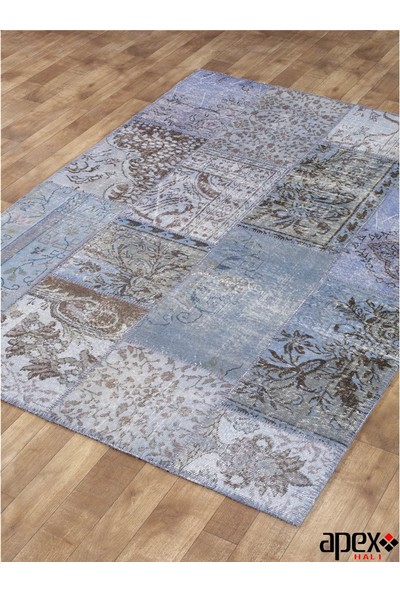 Patchwork El Halısı 80x150 Mavi Patchwork El Halısı 80x150 Mavi