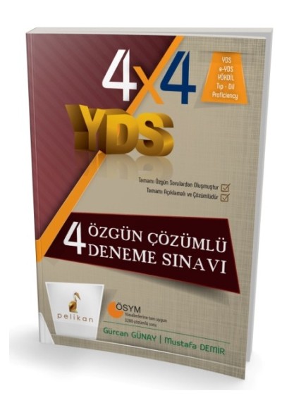4X4 Yds 4 Özgün Çözümlü Deneme Sınavı