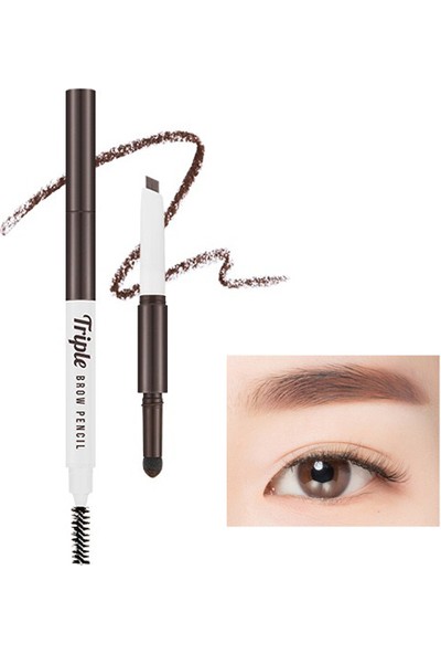 Missha Triple Brow Pencil (Choco Brown) Missha Triple Brow Pencil (Choco Brown)