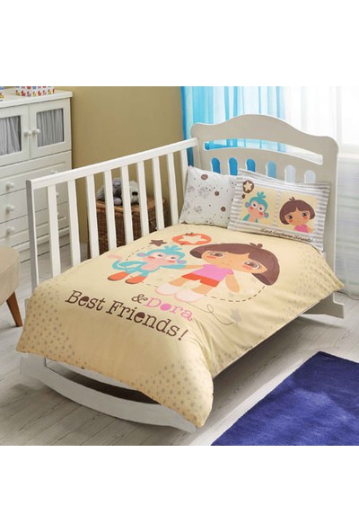Taç Lisanslı Bebek Nevresim Takımı Dora Best Friends Taç Lisanslı Bebek Nevresim Takımı Dora Best Friends