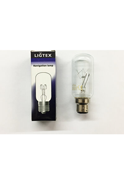 Lıgtex B22 24V 40W 50Hz Seyir Feneri Ampulü Lıgtex B22 24V 40W 50Hz Seyir Feneri Ampulü