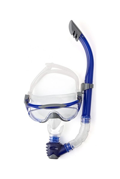 Speedo Glide Mask Snorkel Set Uni Gre/Bl Unisex Şnorkel Set