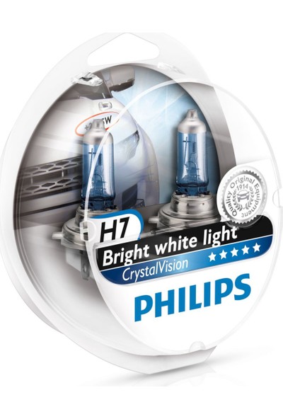 Philips H7 Model Crystal Vision Far Ampül Seti 422914 Philips H7 Model Crystal Vision Far Ampül Seti 422914