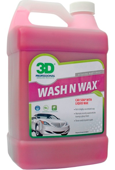 3D Wash N Wax- Cilalı Oto Şampuanı 3.79 Lt. 201 G 01