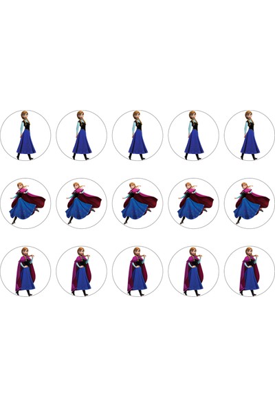 Frozen Cupcake Gofret Kağıt Baskı Anna (21 x 29 cm) Frozen Cupcake Gofret Kağıt Baskı Anna (21 x 29 cm)