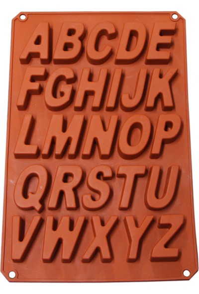 İtalik Alfabe Sabun ve Kokulu Taş Silikon Kalıbı