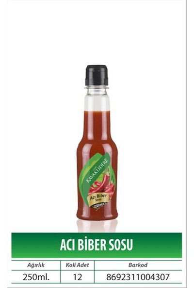 Kavaklıdere Acı Biber Sosu 250 ml Kavaklıdere Acı Biber Sosu 250 ml