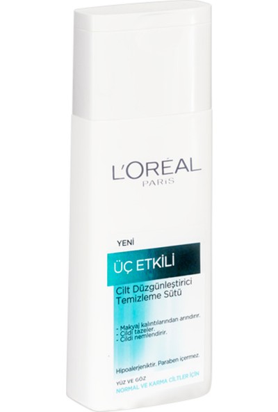 L'Oréal Paris Lait Dermo Expertise Ideal Balance 3 Etkili Temizleme Sütü 200 Ml L'Oréal Paris Lait Dermo Expertise Ideal Balance 3 Etkili Temizleme Sütü 200 Ml