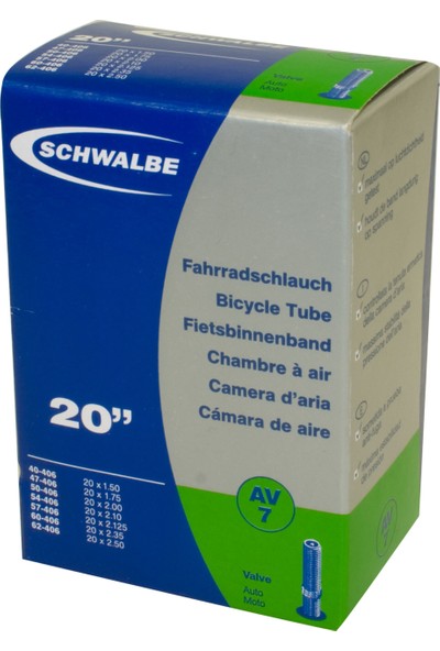 Schwalbe İç Lastik 20*1,50/2.00 AV7 Oto Sibop Schwalbe İç Lastik 20*1,50/2.00 AV7 Oto Sibop