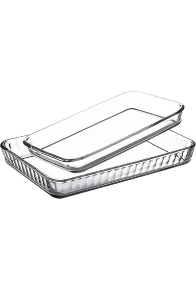 Paşabahçe Borcam 2'Li Dikdörtgen Tepsi