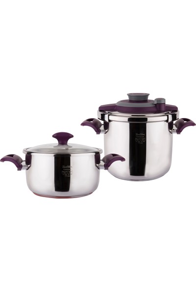 Tantitoni Powercook Mor Düdüklü Tencere Seti 4+7 Lt
