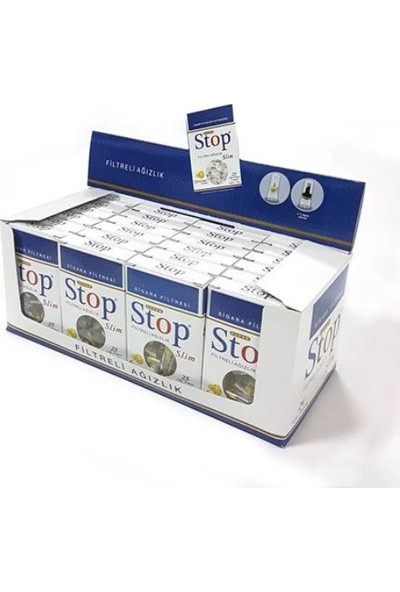 Stop Slim Filtreli Ağızlık 25'li - 24 Kutu Stop Slim Filtreli Ağızlık 25'li - 24 Kutu