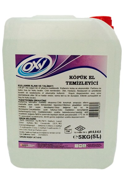 Oxy Köpük El Sabunu 5Kg Oxy Köpük El Sabunu 5Kg
