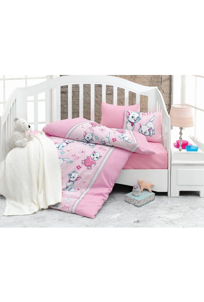 Cotton Box Bebek Nevresim Takımı - Miyav Pembe