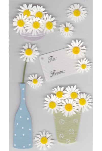 Coccomell El Yapımı Dekor Sticker Papatya