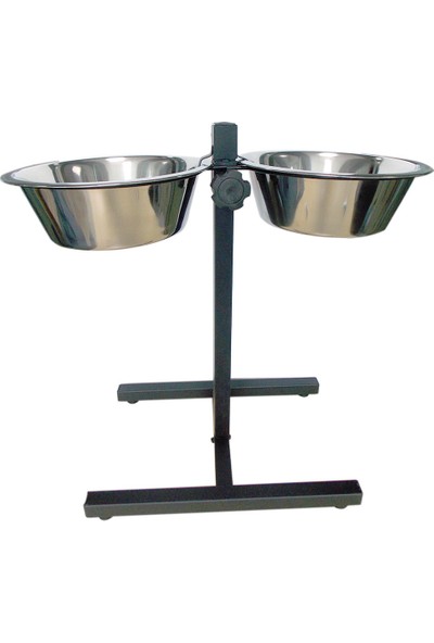 Tommy Ayarlanabilir Ayaklı Çelik Köpek Mama Su Kabı 3 Litre