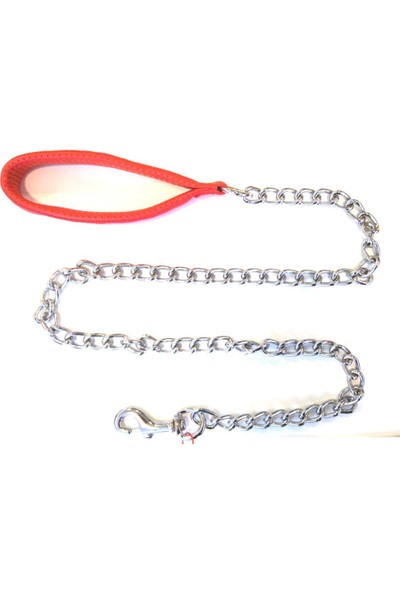 Atlantik Köpek Gezdirme Zinciri 3mm*120 Cm Kırmızı