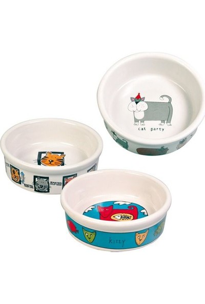 Trixie kedi seramik mama ve su kabı 0, 2lt/11cm