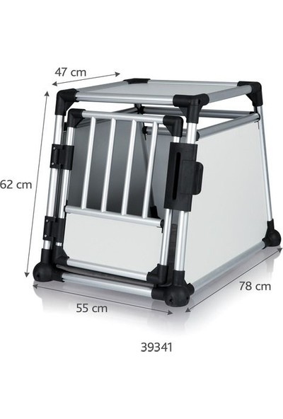 Trixie köpek taşıma alüminyum kafesi 55x62x78cm
