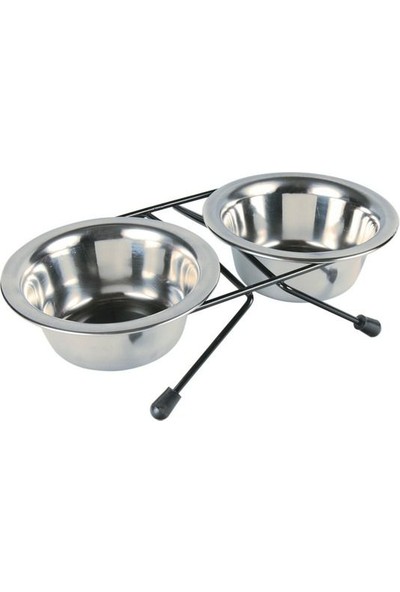 Trixie köpek paslanmaz mama su kabı 20cm, 2x1,8lt