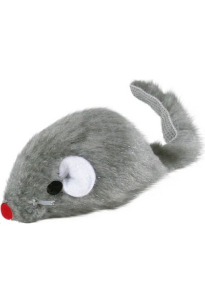 Catnipli Sesli Peluş Fare Kedi Oyuncağı 5cm gri Catnipli Sesli Peluş Fare Kedi Oyuncağı 5cm gri