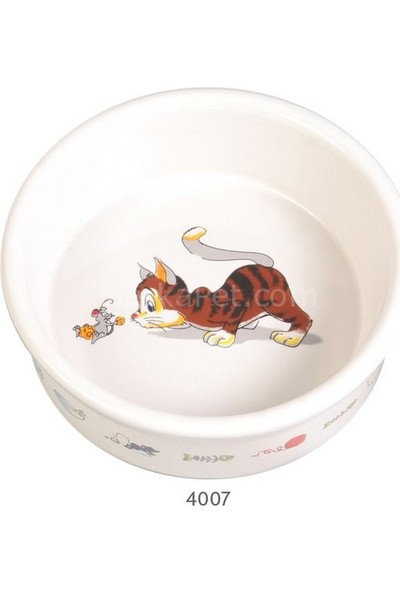 Trixie kedi seramik mama ve su kabı, 0,2lt/11cm