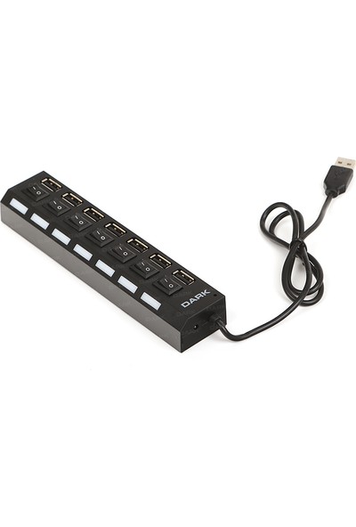 Dark 7 Port Anahtarlı Usb Çoklayıcı Hub (USB 2.0) (DK-AC-USB272)