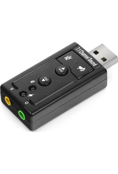 TX Usb 2.0 7.1 Stereo Ses Efektli Ses Kartı (Windows Ve Mac Destekli)(TXACUSC72) TX Usb 2.0 7.1 Stereo Ses Efektli Ses Kartı (Windows Ve Mac Destekli)(TXACUSC72)