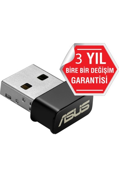 Asus USB-AC53 Nano DualBand Kablosuz Nano USB Adaptör Asus USB-AC53 Nano DualBand Kablosuz Nano USB Adaptör