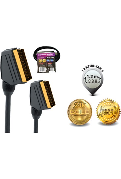 Goldmaster Cab-S223 Scart Kablo Goldmaster Cab-S223 Scart Kablo